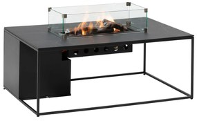 Stůl s plynovým ohništěm COSI- typ Cosi design line černý rám / keramická deska