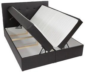 Moderní box spring postel Lipari 180x200, tmavěšedá