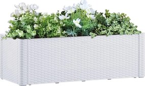 vidaXL Zahradní vyvýšený záhon se samozavlažováním 100x43x33 cm [313962] Barva: Bílá