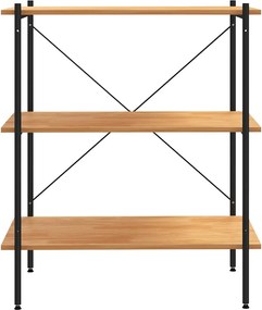 3patrový regálový díl černý a dubový 80 x 40 x 92 cm 336340