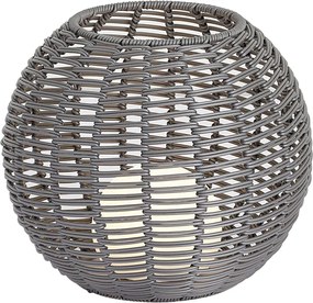 Venkovní stolní lampa tmavě šedá 30 cm vč. LED dobíjecí s USB-C IP44 - Oli