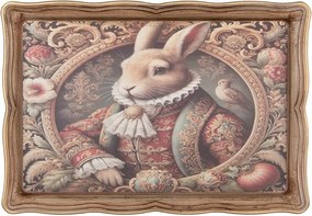 Podnos tác s králíkem Victorian Gentleman Rabbit - 31*22*2 cm