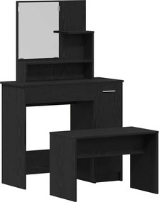 Sada toaletního stolu 2 ks Černý dub 86,5 x 35 x 136 cm 3333076