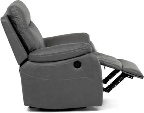 Polohovací křeslo šedé, elektrické TV-4094 GREY3