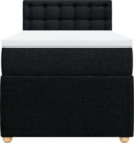 Box spring postel s matrací černá 80 x 200 cm textil 3289599