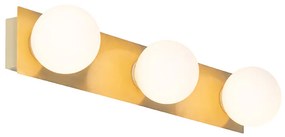Moderní nástěnné svítidlo zlaté 48 cm IP44 3-světlo - Cederic