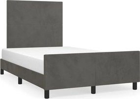 Rám postele bez matrací tmavě šedá 120x190 cm samet 3270567