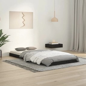 vidaXL Rám postele 90 x 200 cm masivní borovice [823462] Barva: Černá
