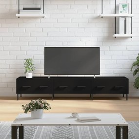 TV skříňka černá 150 x 36 x 30 cm kompozitní dřevo