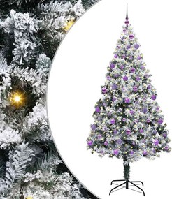 Umělý vánoční stromeček Bílá 210 cm PVC, ocel a plast 3396977