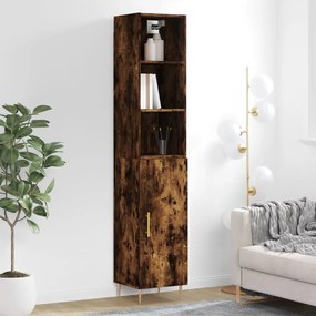 vidaXL Skříň highboard 34,5 x 34 x 180 cm kompozitní dřevo [3189624] Barva: kouřový dub