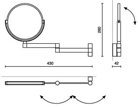 Kosmetické zrcadlo Linea ZACK