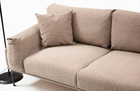 Designová rohová sedačka Pallavi 255 cm hnědá - pravá