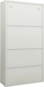 Kancelářská skříň světle šedá 90 x 40 x 180 cm ocel 335947