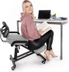 Ergonomická kľakačka, šedohnědá taupe / černá, RUFUS