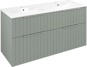 Sapho Cirasa - Umyvadlová skříňka Strip 118x64x46 cm, 4x zásuvka, verde CR121-4444S-21