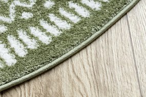 Dywany Łuszczów, Kusový koberec Napkin green kruh, 140x140 (průměr) kruh, zelená, chodba / předsíň