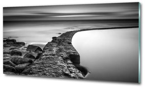 Wallmuralia Foto obraz sklo tvrzené Kamenná pláž 100x50