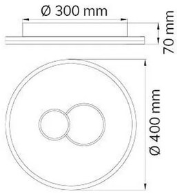 Wofi 11246 - LED Stmívatelné stropní svítidlo NADRA LED/27W/230V