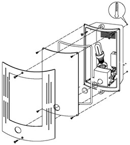 EGLO 88144 - Senzorové venkovní nástěnné svítidlo CITY 1xE27/15W/230V IP44