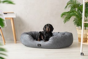 Ortopedický pelíšek pro psa NANCY alkantara šedý Velikost: XL 125x100 cm