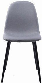 Set dvou jídelních stoliček DART světle šedé (černé nohy)