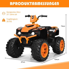 Costway 12 V elektrická dětská čtyřkolka se světlomety mini