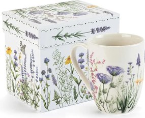 Porcelánový hrnek LEVANDULOVÁ ZAHRADA v dárkové krabičce 350 ml