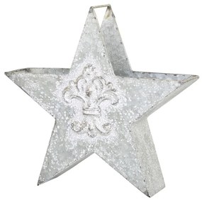 Zinková antik kovová dekorace ve tvaru hvězdy - 32*8*30cm