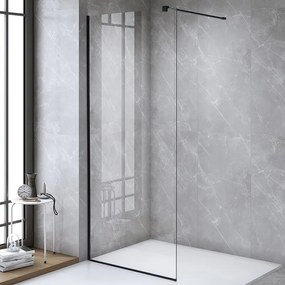 BPS-koupelny Sprchová zástěna Walk-in HYD-WI07 130 černá - bez vaničky