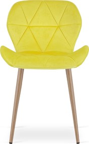 Jídelní židle MANGO VELVET, žlutá
