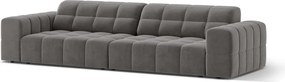 Šedá sametová pohovka 252 cm Chicago – Cosmopolitan Design
