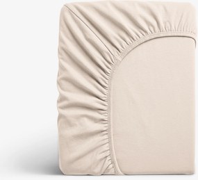 Goldea jersey elastické prostěradlo - béžové 200 x 220 cm