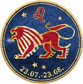 CURIOSI Kulaté puzzle Zvěrokruh: Lev / 33 dílků / průměr 9 cm