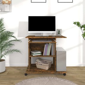 vidaXL Počítačový stůl 80 x 50 x 75 cm dřevotříska [802898] Barva: Šedá