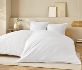 Tchibo - Povlečení ze seersuckeru - barva: bílá