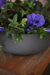 Dekorační mísa PERA, sklolaminát, průměr 22 cm, antracit
