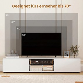 Costway TV skříň TV komoda pro televizory do 70 palce TV s 2 dvířky