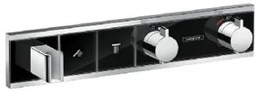 Hansgrohe RainSelect - Termostatická sprchová baterie pod omítku, pro 2 výstupy, černá/chrom 15355600