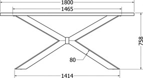 Stůl PORTO, 1800 x 900 mm, dub masiv