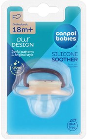 Canpol babies Dudlík svítící silikonový anatomický Night dreams 18 m+, 1 ks Růžový