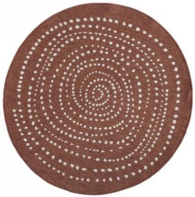 NORTHRUGS - Hanse Home koberce Kusový koberec Twin-Wendeteppiche 103110 terra creme kruh – na ven i na doma - 200x200 (průměr) kruh cm