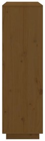 Komoda medově hnědá 110,5 x 35 x 117 cm masivní borové dřevo - Default Title