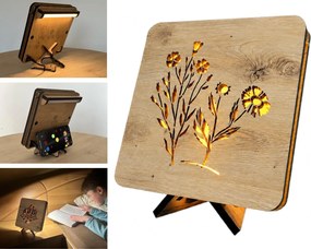 Li-Go "Hvozdík" lampa 19x19 cm provedení povrchu: dub světlý