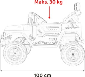 Ramiz Elektrické autíčko Toyota FJ Cruiser béžové + ovladač + pohon 4x4 + LED a audio + EVA kola + plynulý rozjezd