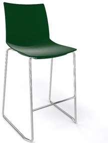 GABER - Barová židle KANVAS ST 66 - nízká, zelená/chrom