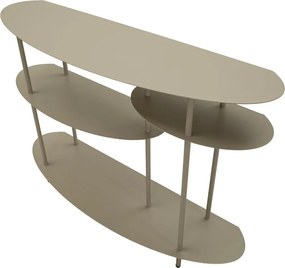 Šedobéžový kovový konzolový stolek 34x118 cm Saturn – Mauro Ferretti