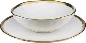 Keramická sada talířů Lissa White Gold 8ks