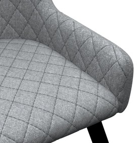 Petromila Jídelní židle 6 ks světle šedé textil