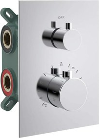 Sapho Kimura - Termostatická baterie pod omítku, box, pro 3 spotřebiče, chrom KU683
